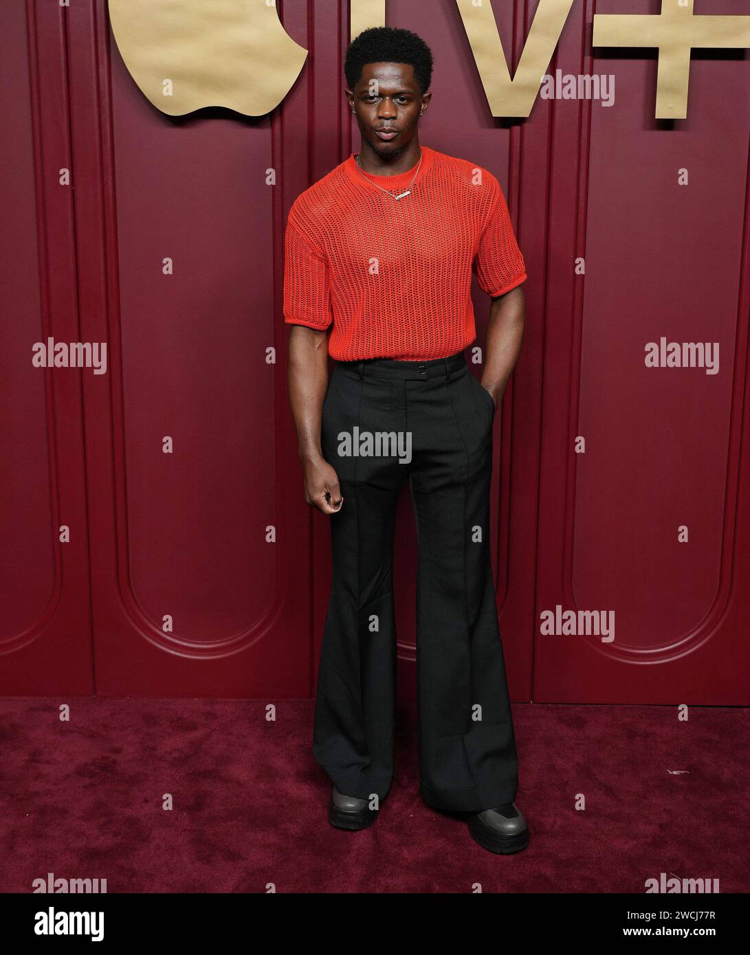 Los Angeles, USA. 15th Jan, 2024. Josiah Cross arrives at the Apple TV ...