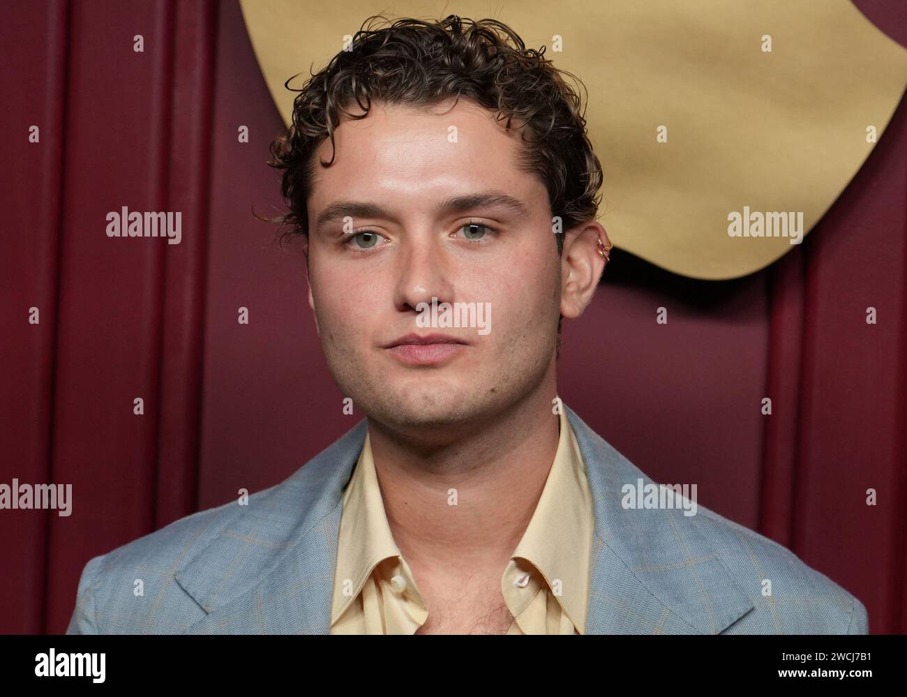 Los Angeles, USA. 15th Jan, 2024. Raff Law arrives at the Apple TV 's ...