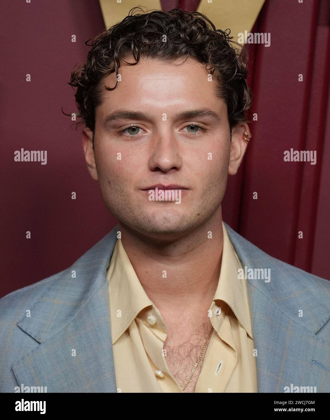 Los Angeles, USA. 15th Jan, 2024. Raff Law arrives at the Apple TV 's ...