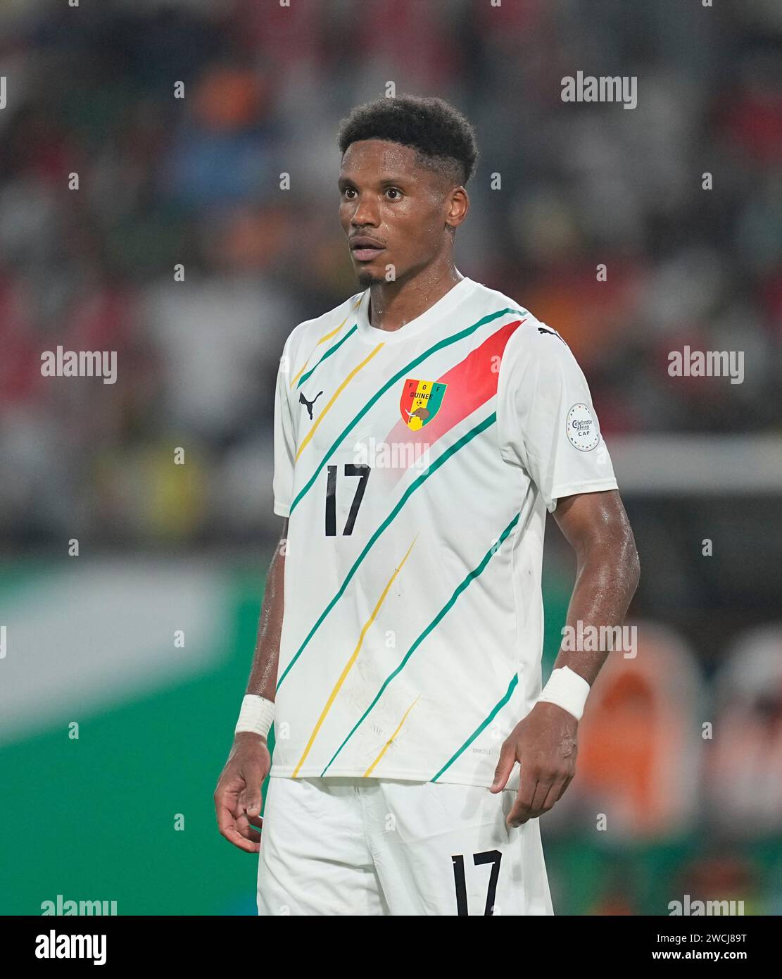 January 15 2024: Julian Marc Jeanvier (Guinea) looks on during a ...