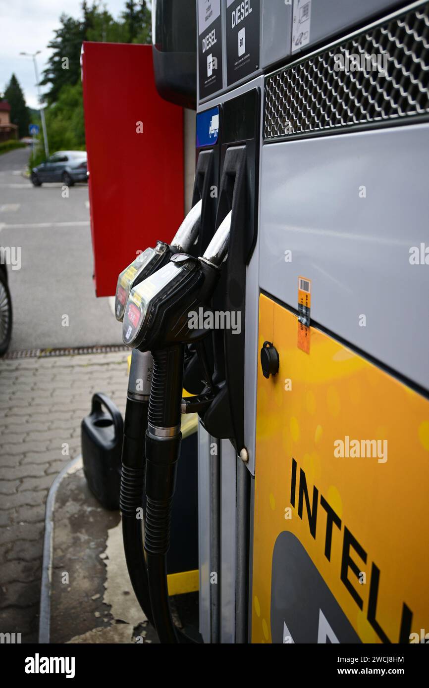 close up of a gas pump Stock Photo - Alamy