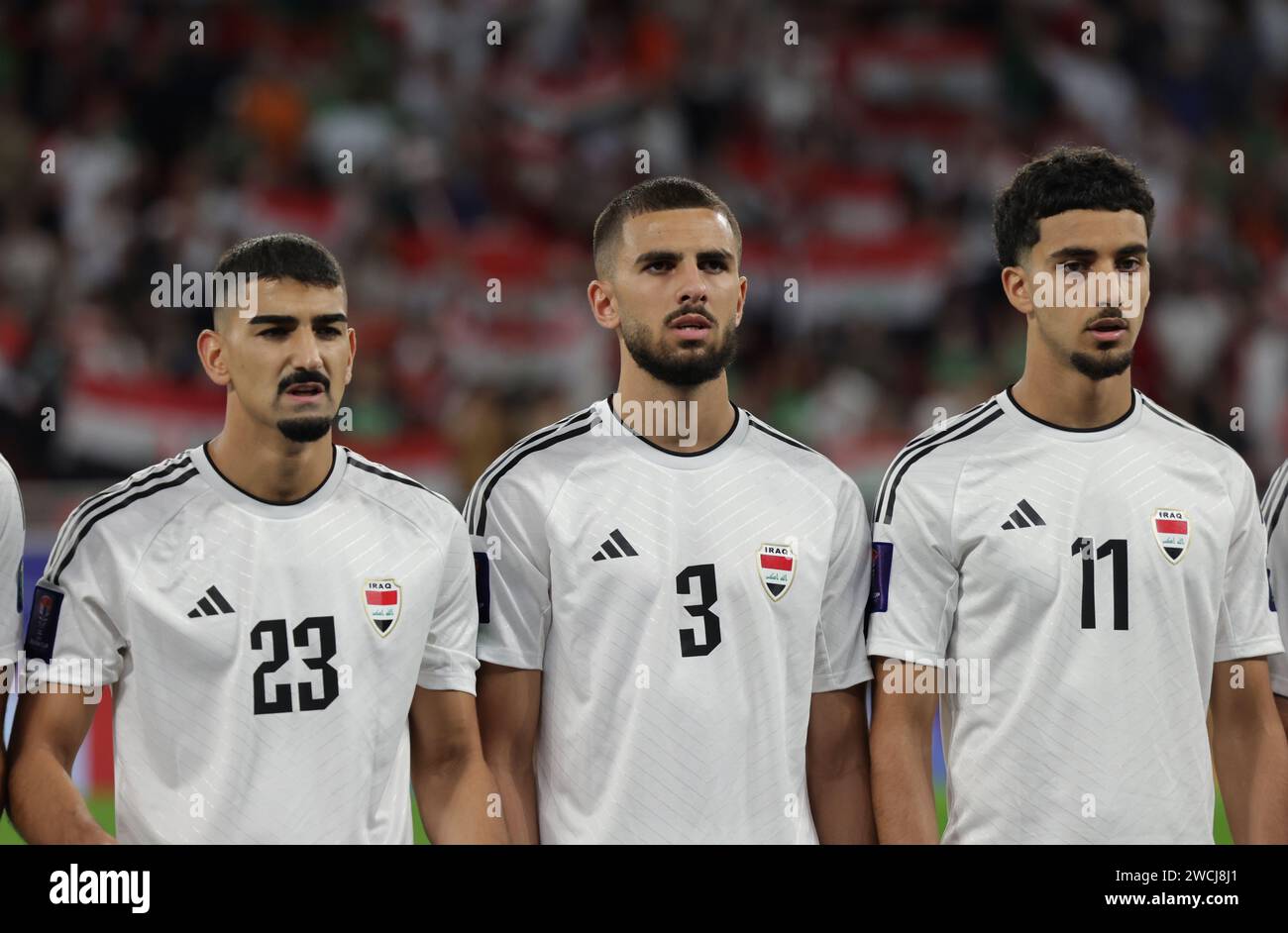 Qatar 15 January 2024 - Merchas Doski, Hussein Ali, Zidane Iqbal of ...