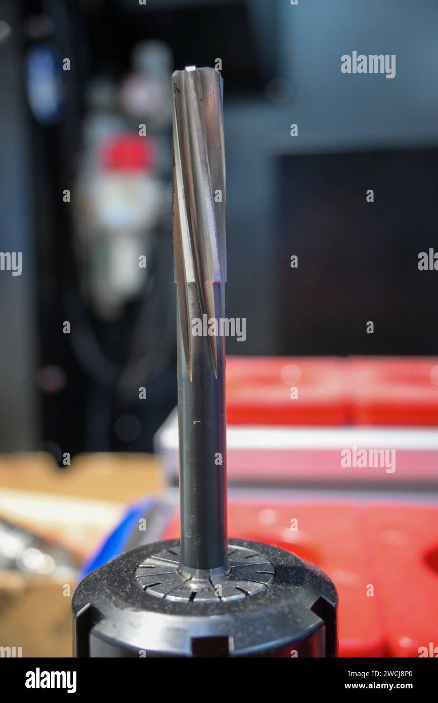 cnc mills for milling in holders Stock Photo - Alamy