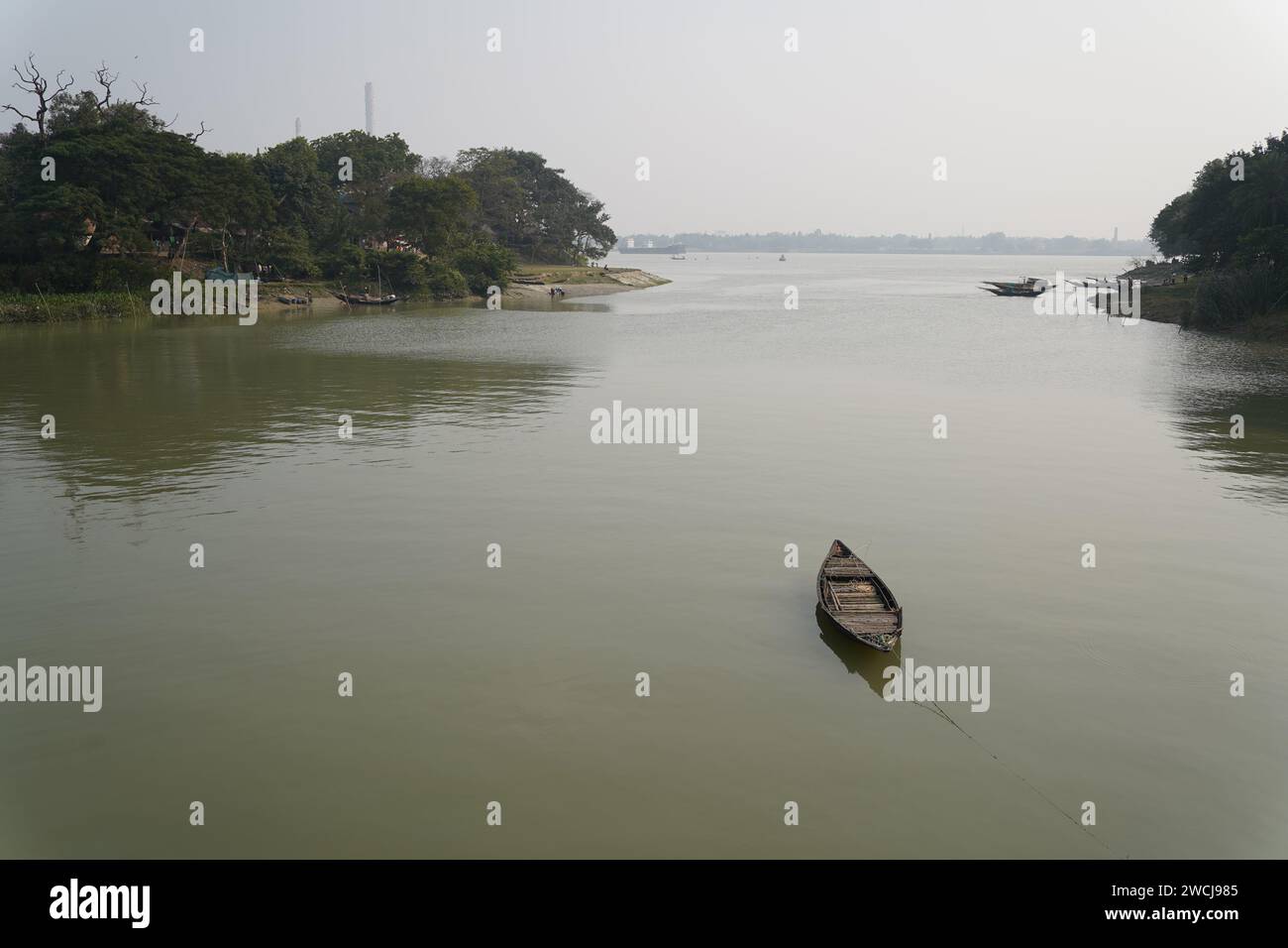 Rajapur canal and the Ganges junction ( view from the Rajapur sluice ...
