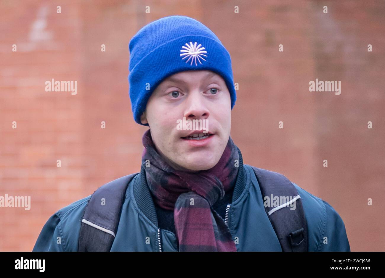 Just Stop Oil activist Eddie Whittingham arriving at Sheffield ...