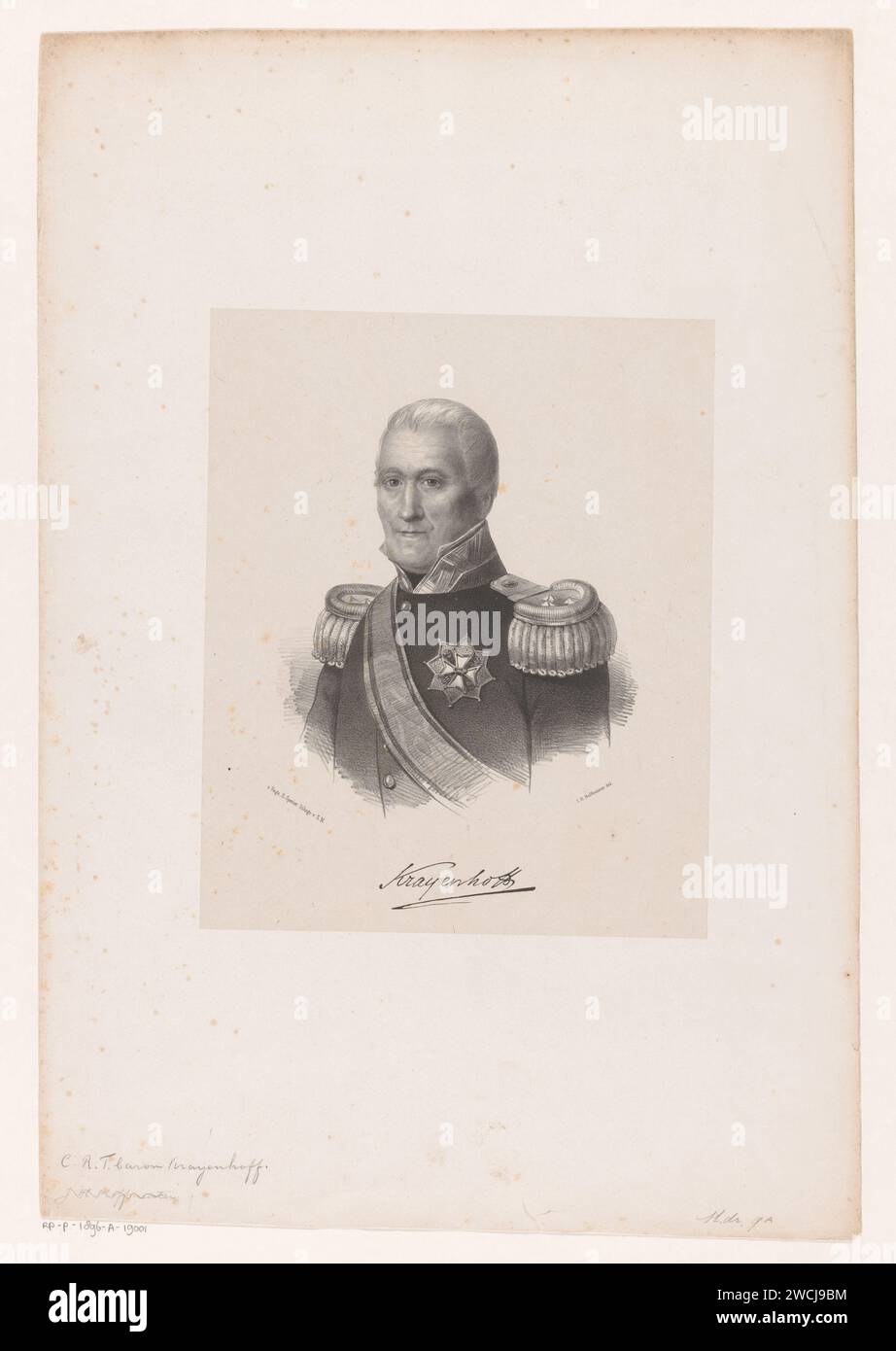 Portret Van Cornelius Rudolf Theodore Krayenhoff, Johan Hoffmeister, c ...