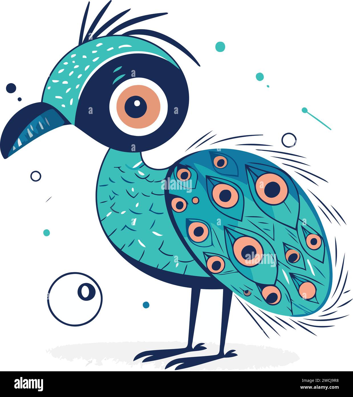 Cartoon funny peacock isolated on hi-res stock photography and images ...