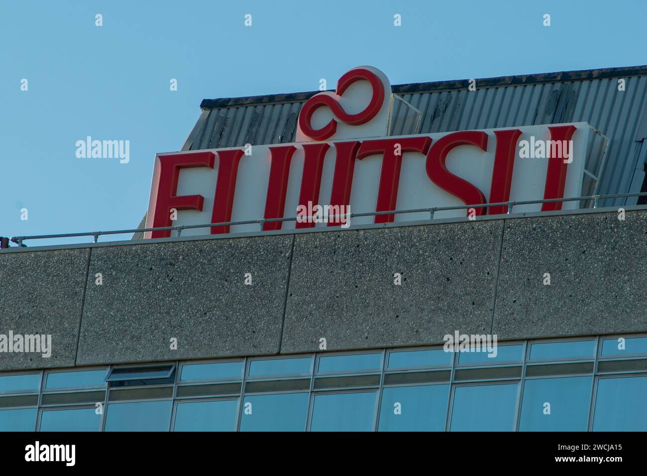 Bracknell, UK. 16th January, 2024. The Fujitsu Head Office in Bracknell ...