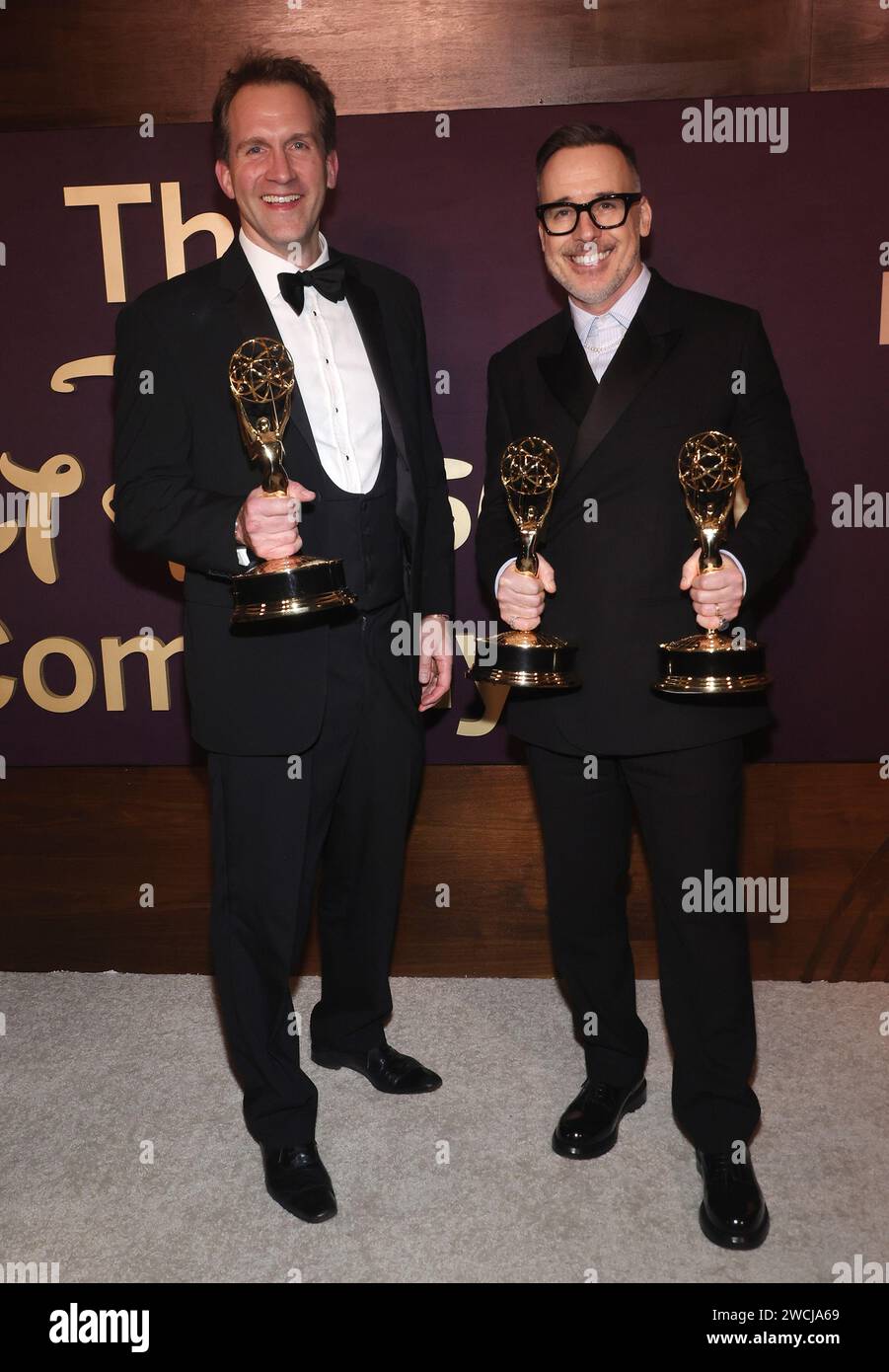 Los Angeles, Ca. 15th Jan, 2024. Luke Lloyd Davies and David Furnish at ...