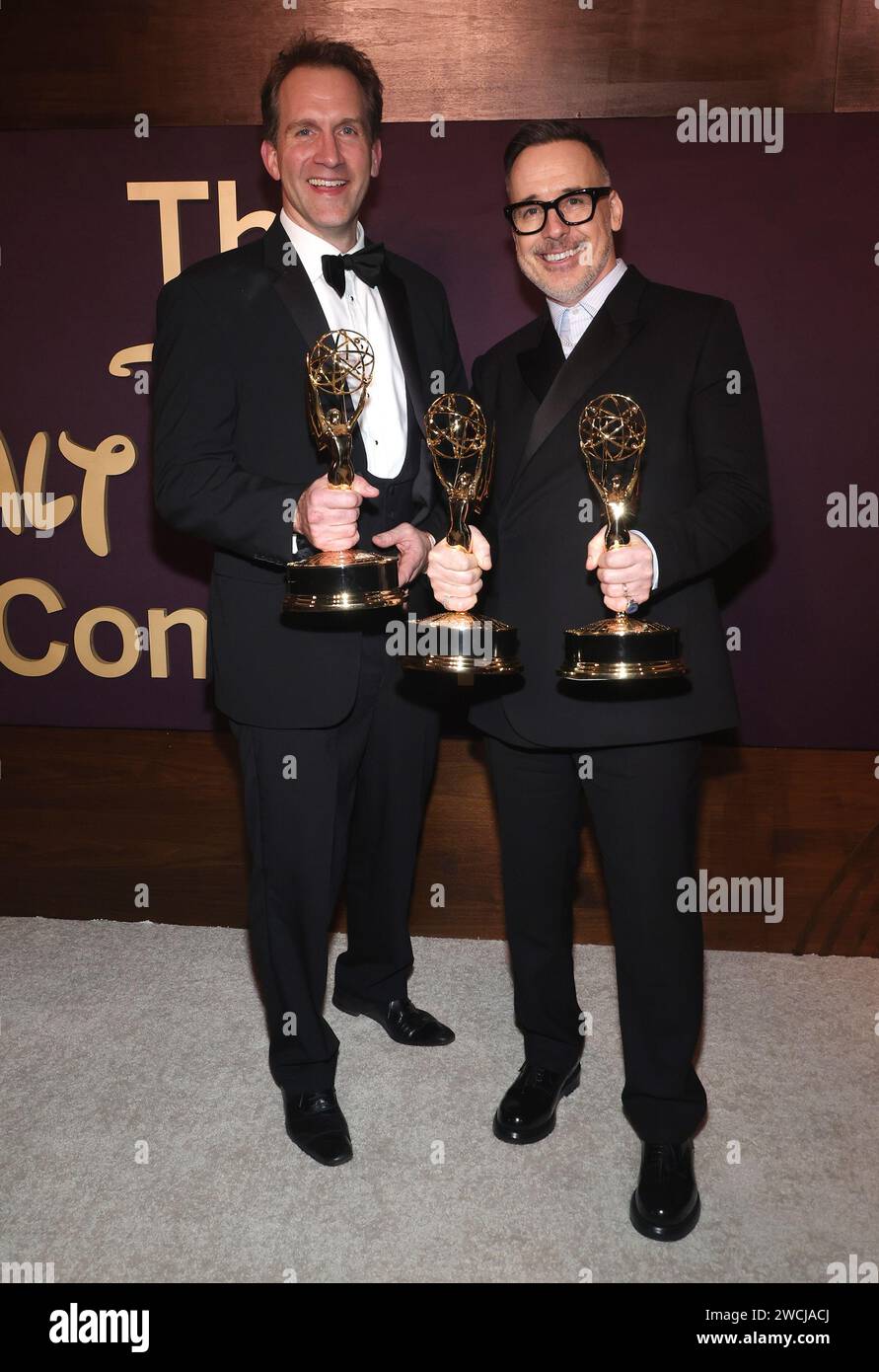 Los Angeles, Ca. 15th Jan, 2024. Luke Lloyd Davies and David Furnish at ...