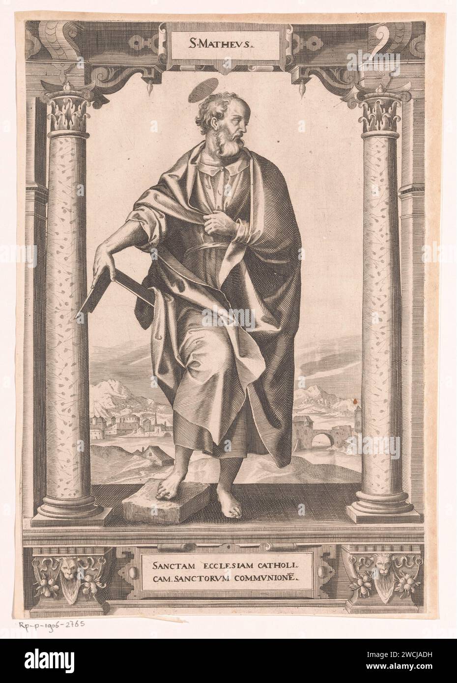 Matteüs de Apostle en Evangelist, Dietrich Krüger, 1614 print Germany ...