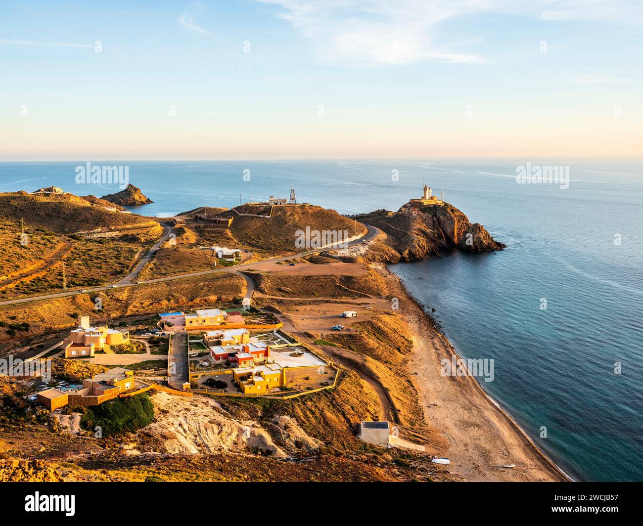 Beautiful Gata Cape landscape with rock formations in the water during ...