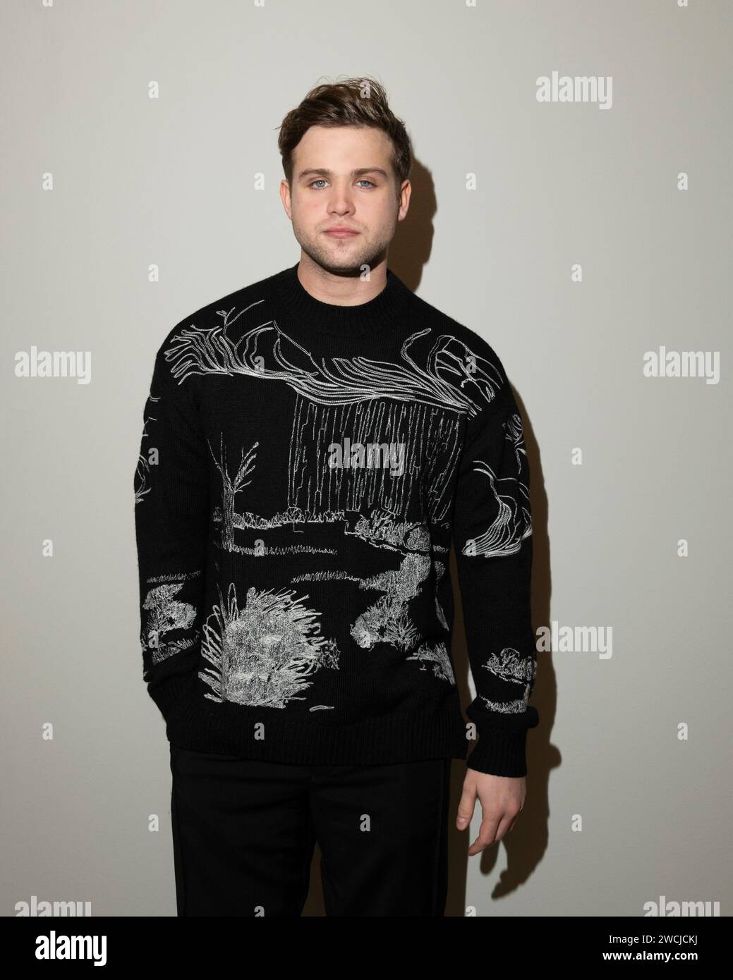 Leo Woodall Milan Fashion Week - Men F/W 2024-25 Emporio Armani Fashion Show Celebrities 02 ...