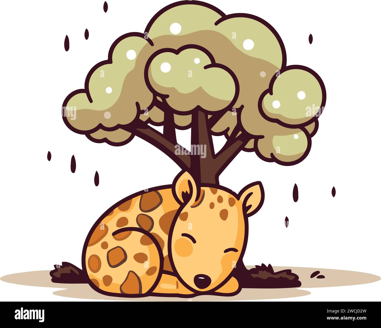 Sleeping under the tree Cut Out Stock Images & Pictures - Alamy