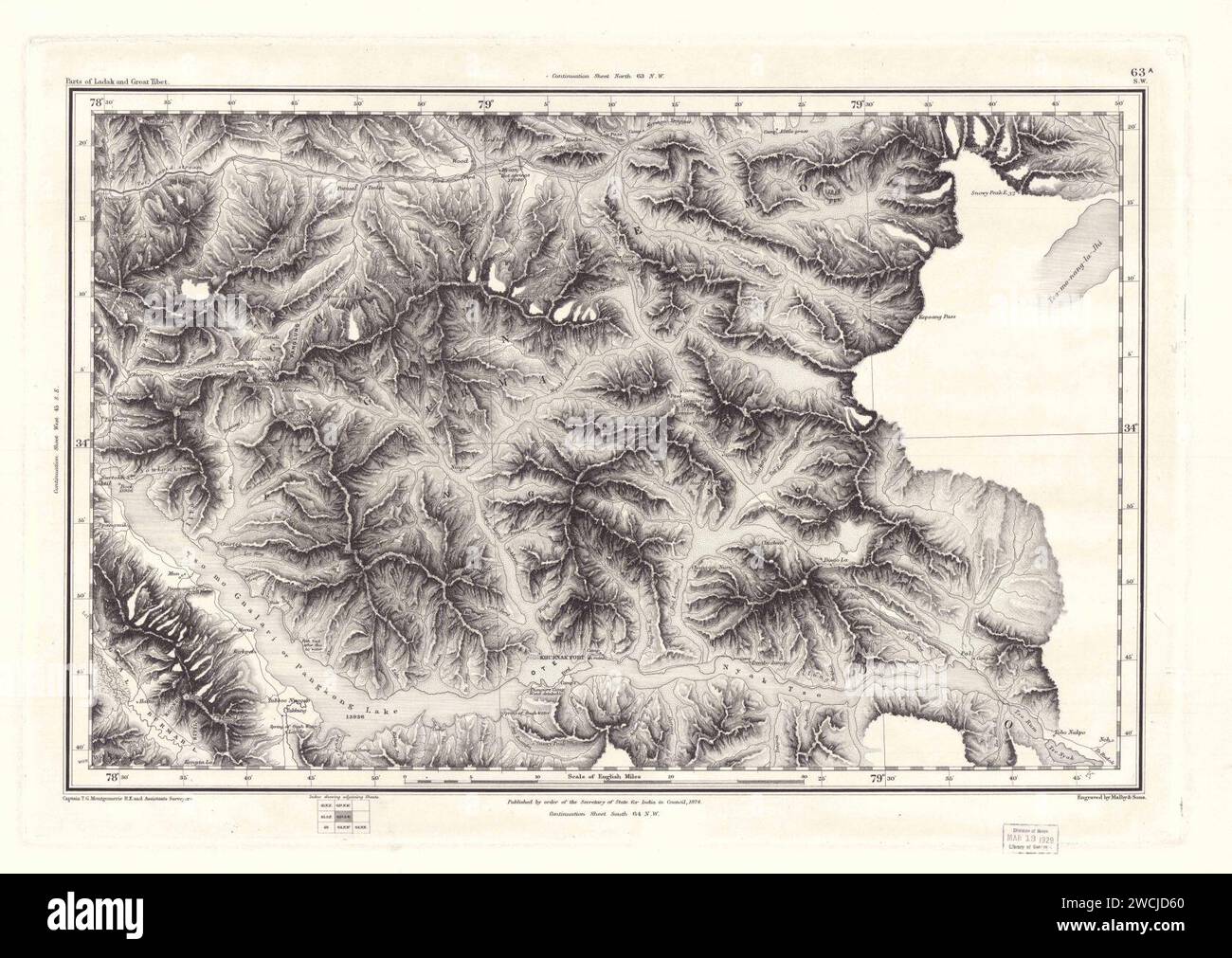 63A SW Quarter Sheet Indian Atlas (1874 Stock Photo - Alamy