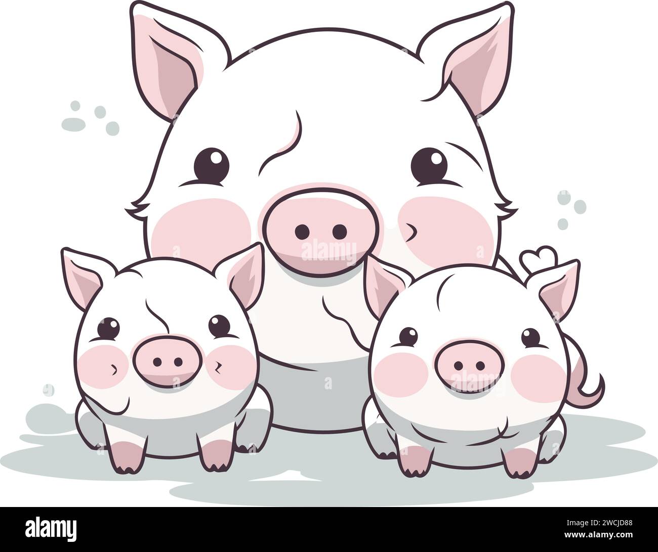 Piglets family Stock Vector Images - Alamy