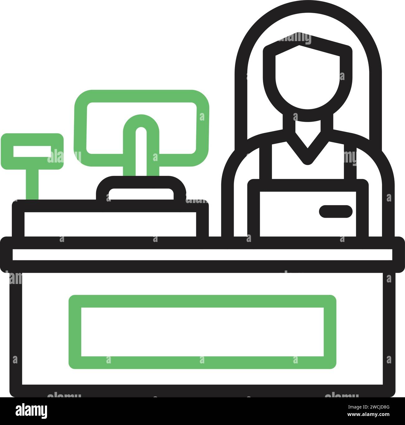 Cashier icon vector image Stock Vector Image & Art - Alamy