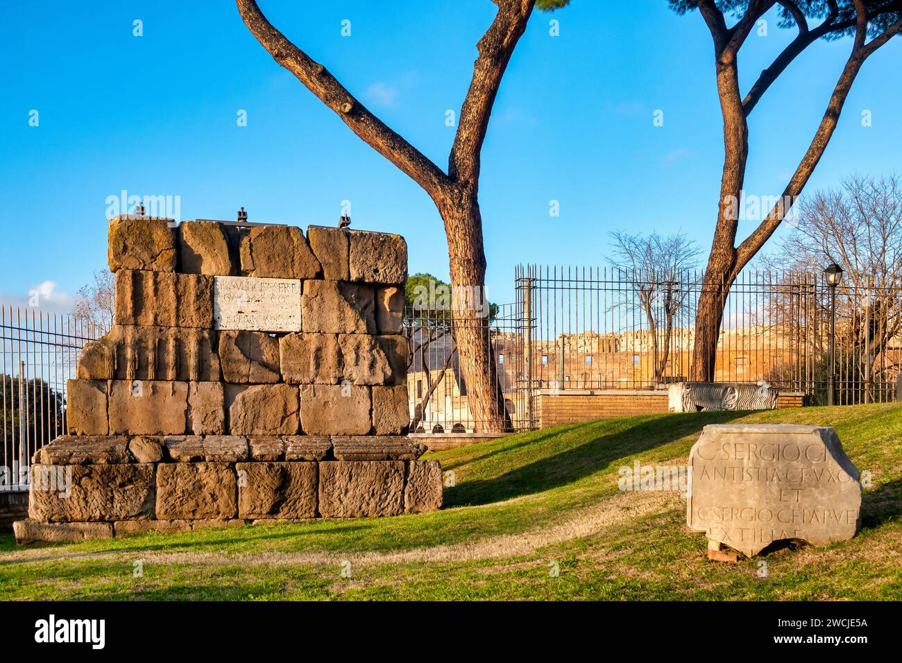 Remains of the monumental tomb of the senator Servio Sulpicio Galba in ...