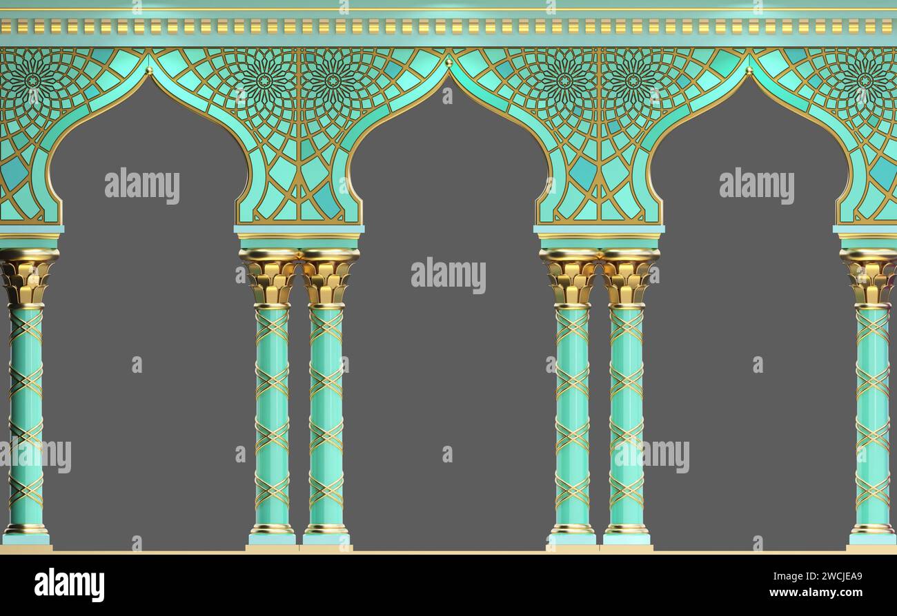 Eastern ancient Arab arch entrance to the building Stock Photo - Alamy