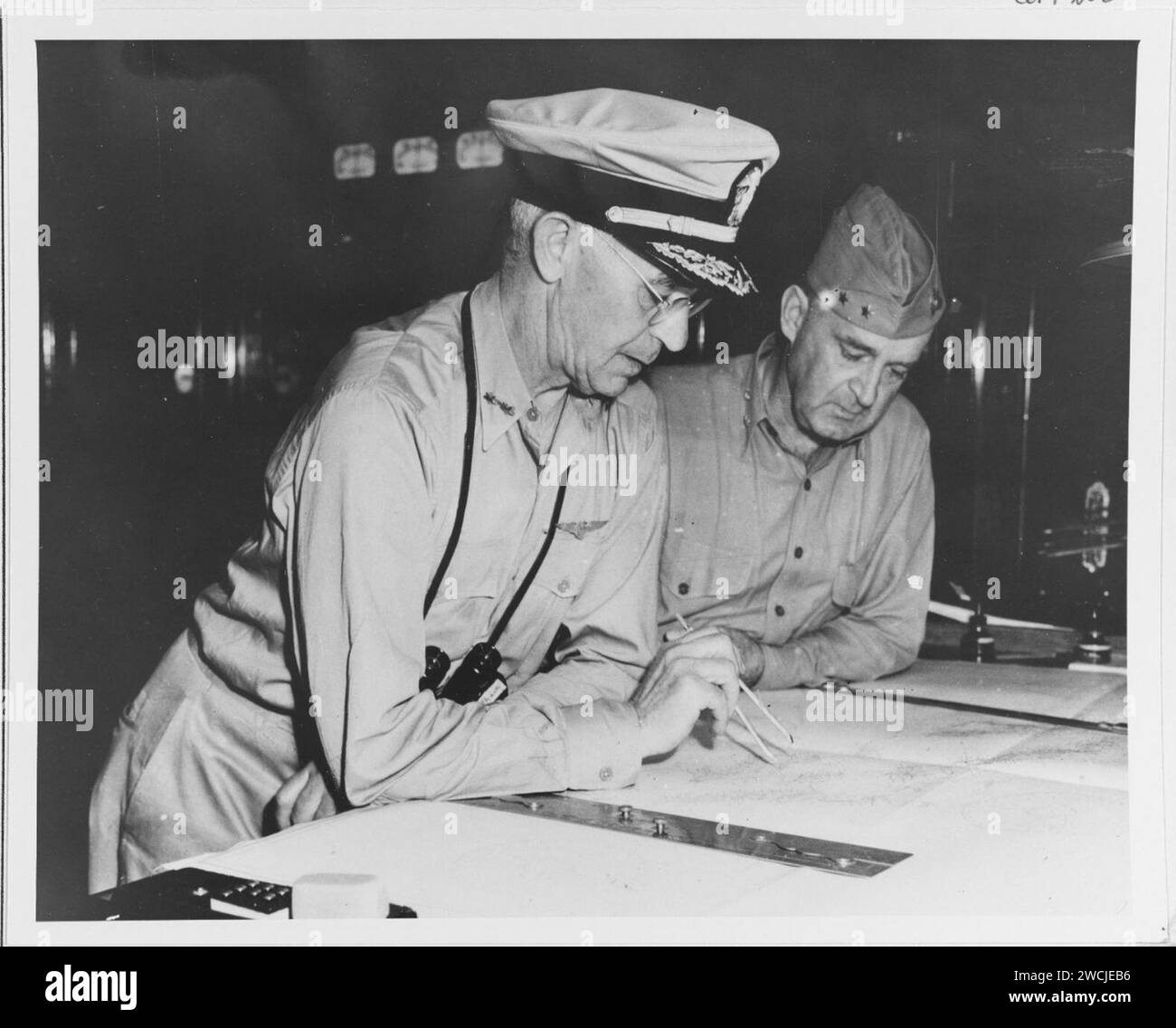 80-CF-112-4-63 Rear Admiral Richmond Kelly Turner, USN (left), and ...