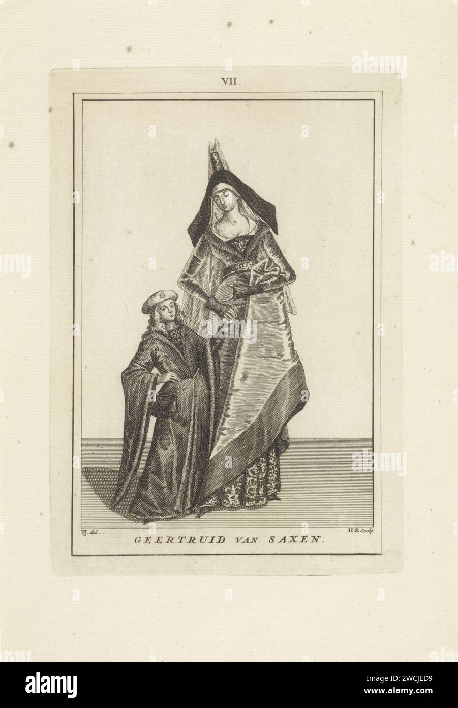 Portrait of Dirk V, Count van Holland and Geertruida van Saksen ...