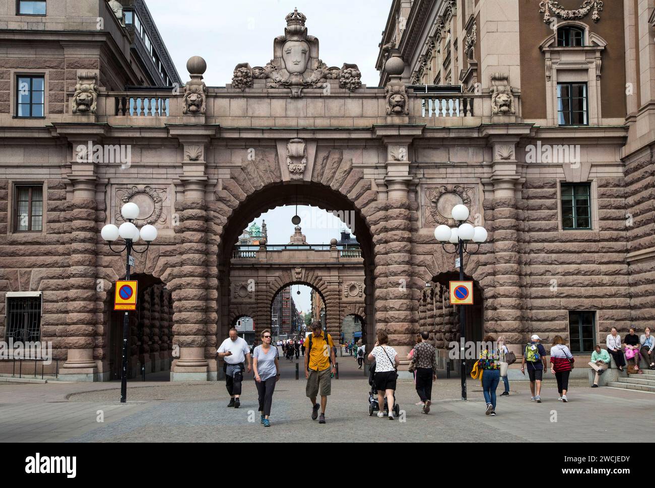 Stockholm - Main entrance gate to Gambla Stan Stock Photo - Alamy