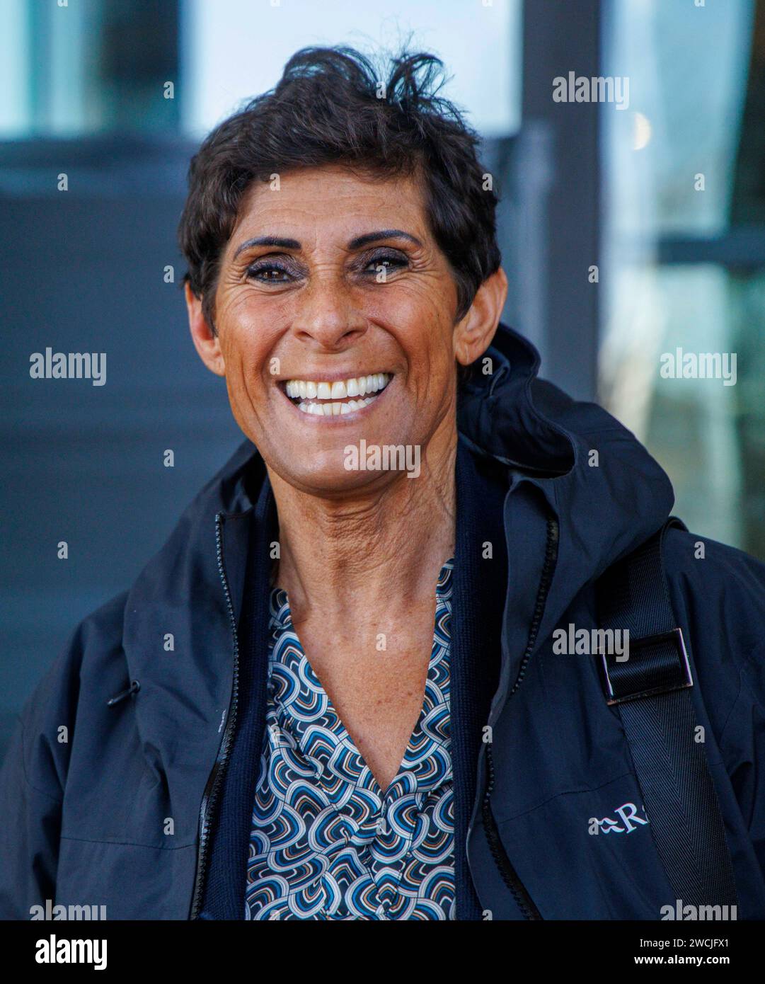 London, UK. 16th Jan, 2024. Fatima Whitbread leaves Portcullis House in ...