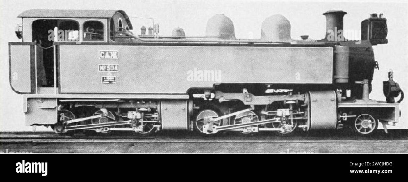 760mm gauge Mallet locomotive for heavy services between Paratschin and ...