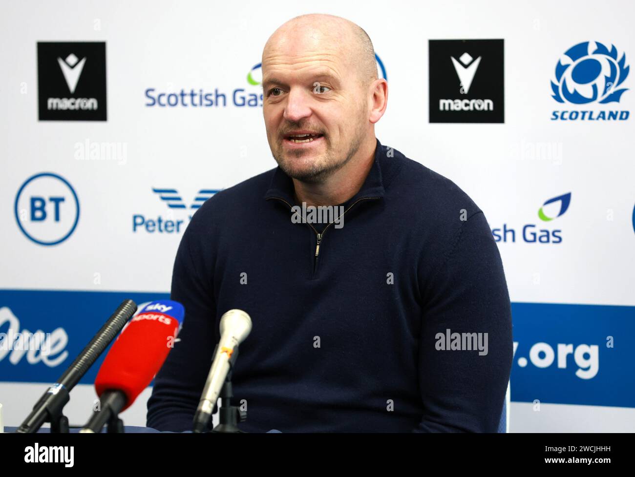 Scotland head coach Gregor Townsend during the 2024 Guinness Six ...