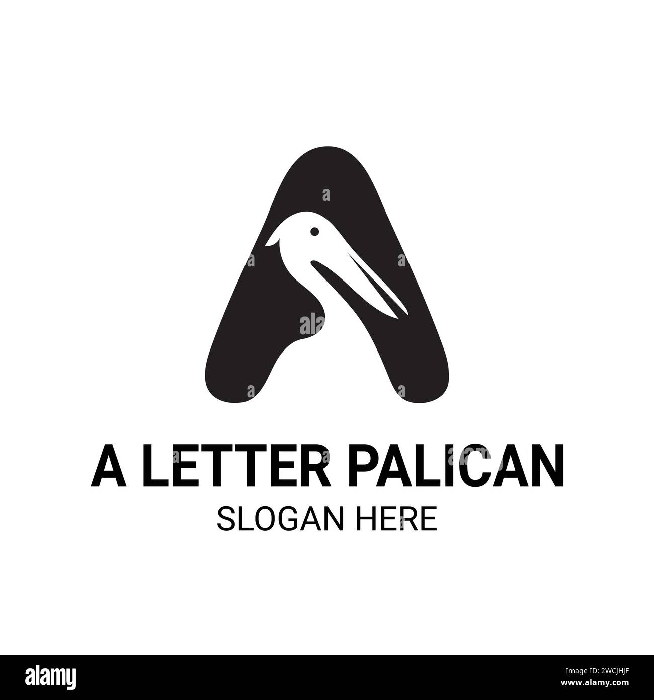 A letter Negative Space Pelican Logo Design. Business Logo for your ...