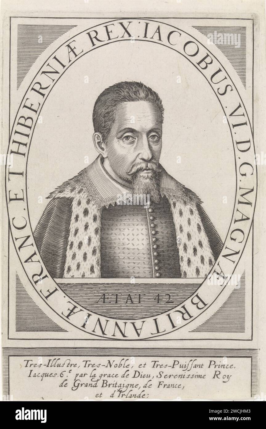 Portrait of Jacobus I, King of England, Hendrick Hondius (I), 1608 ...