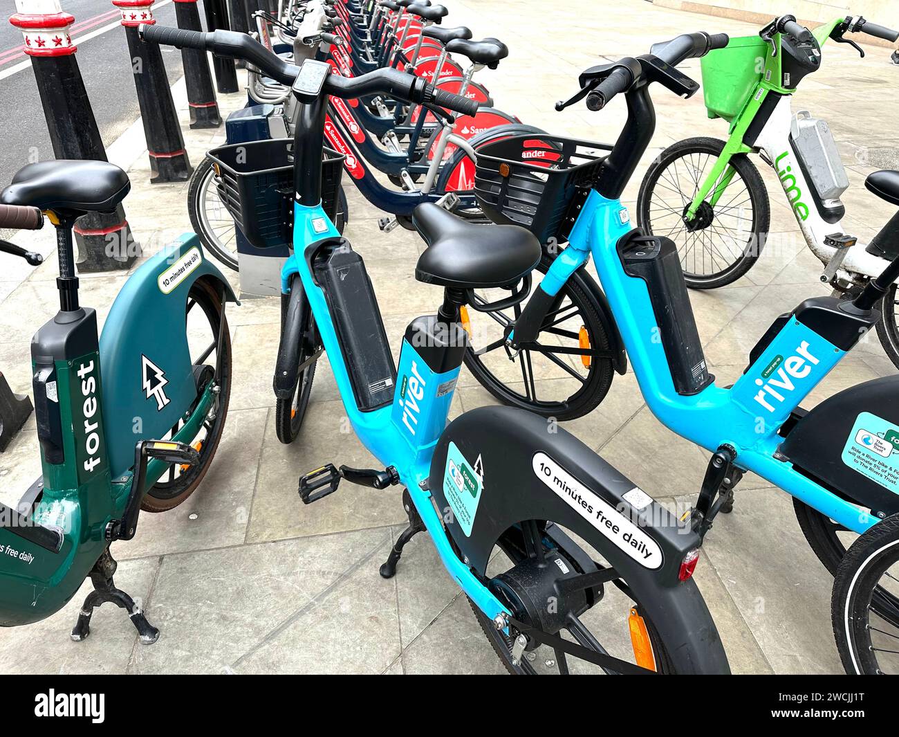 Electric bikes for rent Stock Photo - Alamy