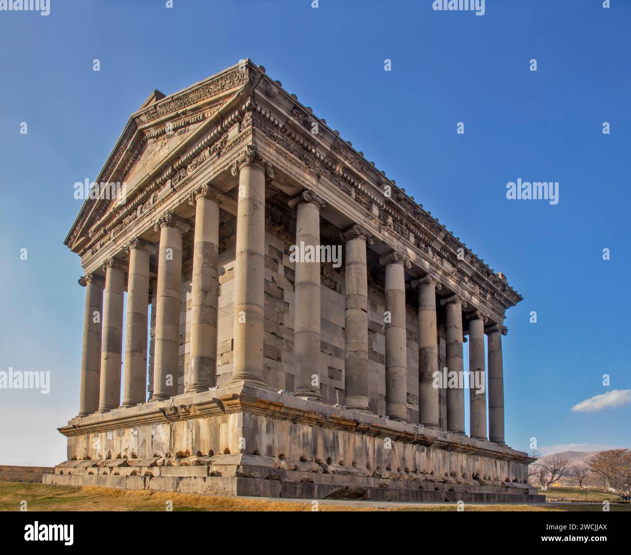 Greco-Roman temple in Garni village. Armenia Stock Photo - Alamy