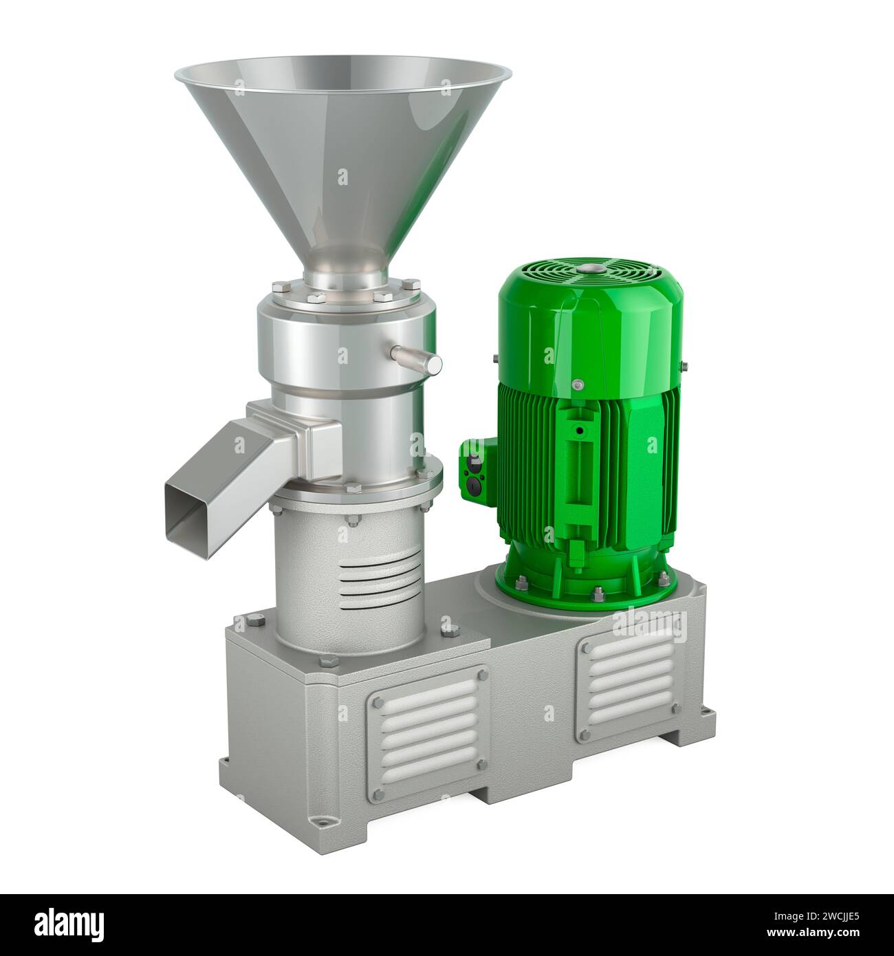 Paste grinding machine, 3D rendering isolated on white background Stock ...