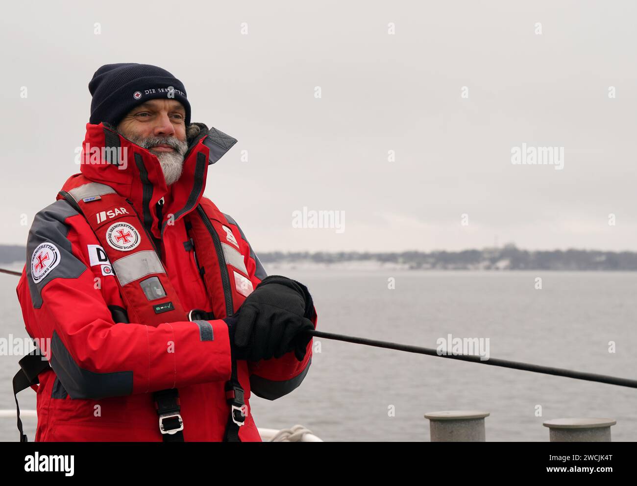 Laboe, Germany. 16th Jan, 2024. Hans-Timm "Timsen" Hinrichsen from the ...