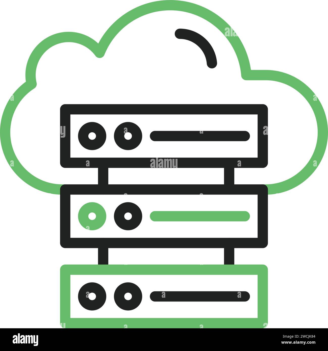 Cloud and Server Data icon vector image Stock Vector Image & Art - Alamy