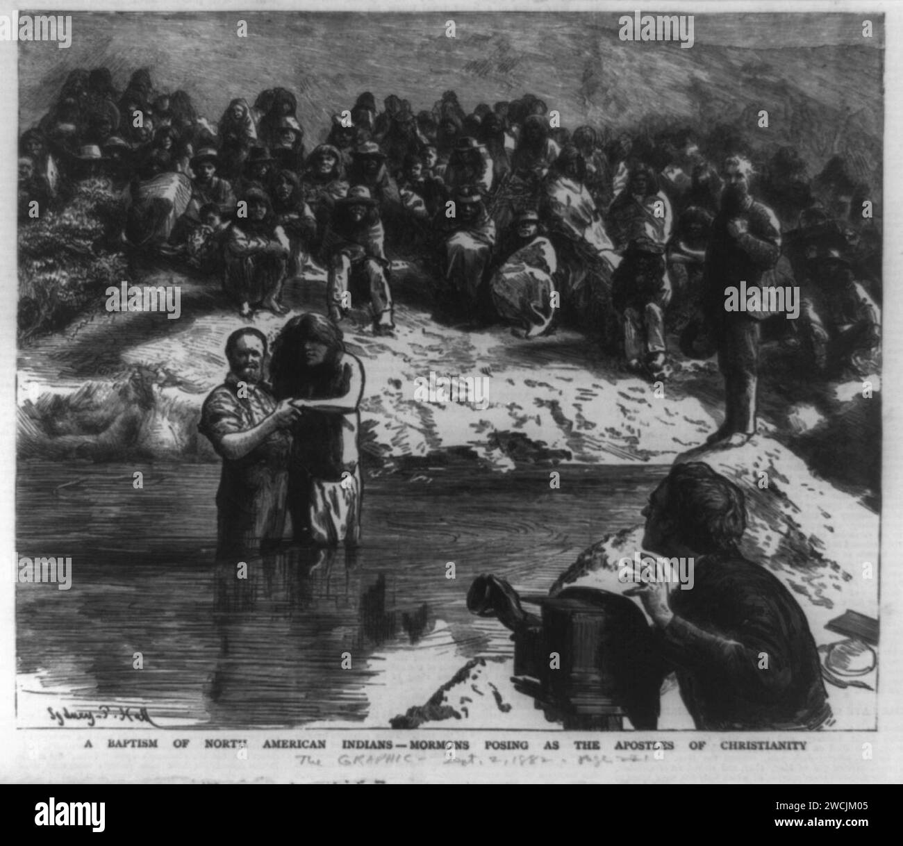 A baptism of North American Indians - Mormons posing as the apostles of ...
