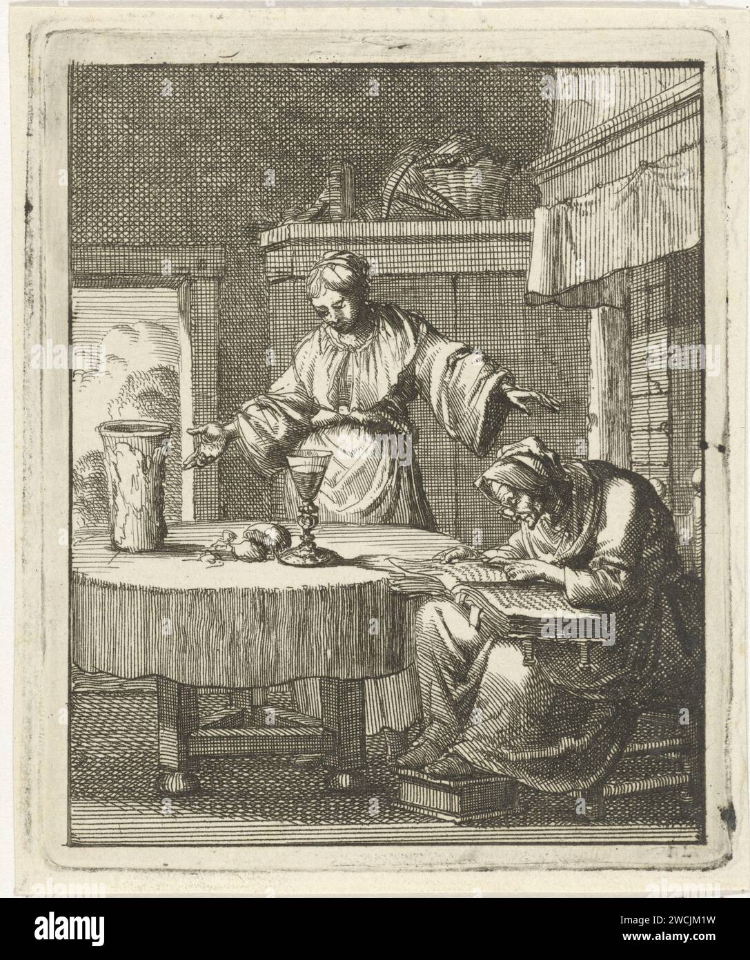 Bible reading etching hi-res stock photography and images - Alamy