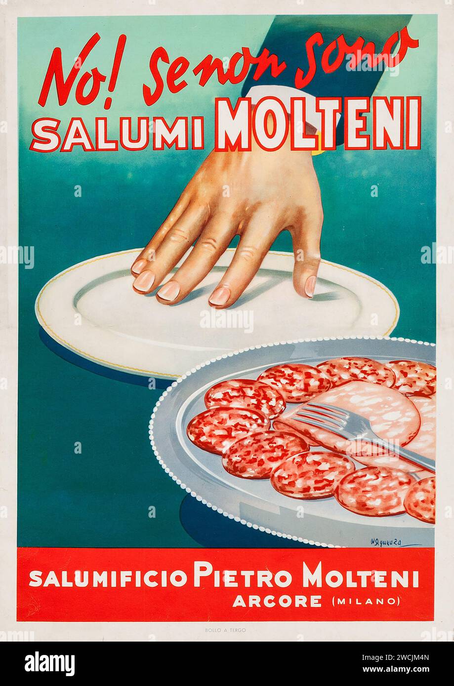 Molteni Italian Advertising Poster (Bollo a Tergo, 1950s). Italian ...