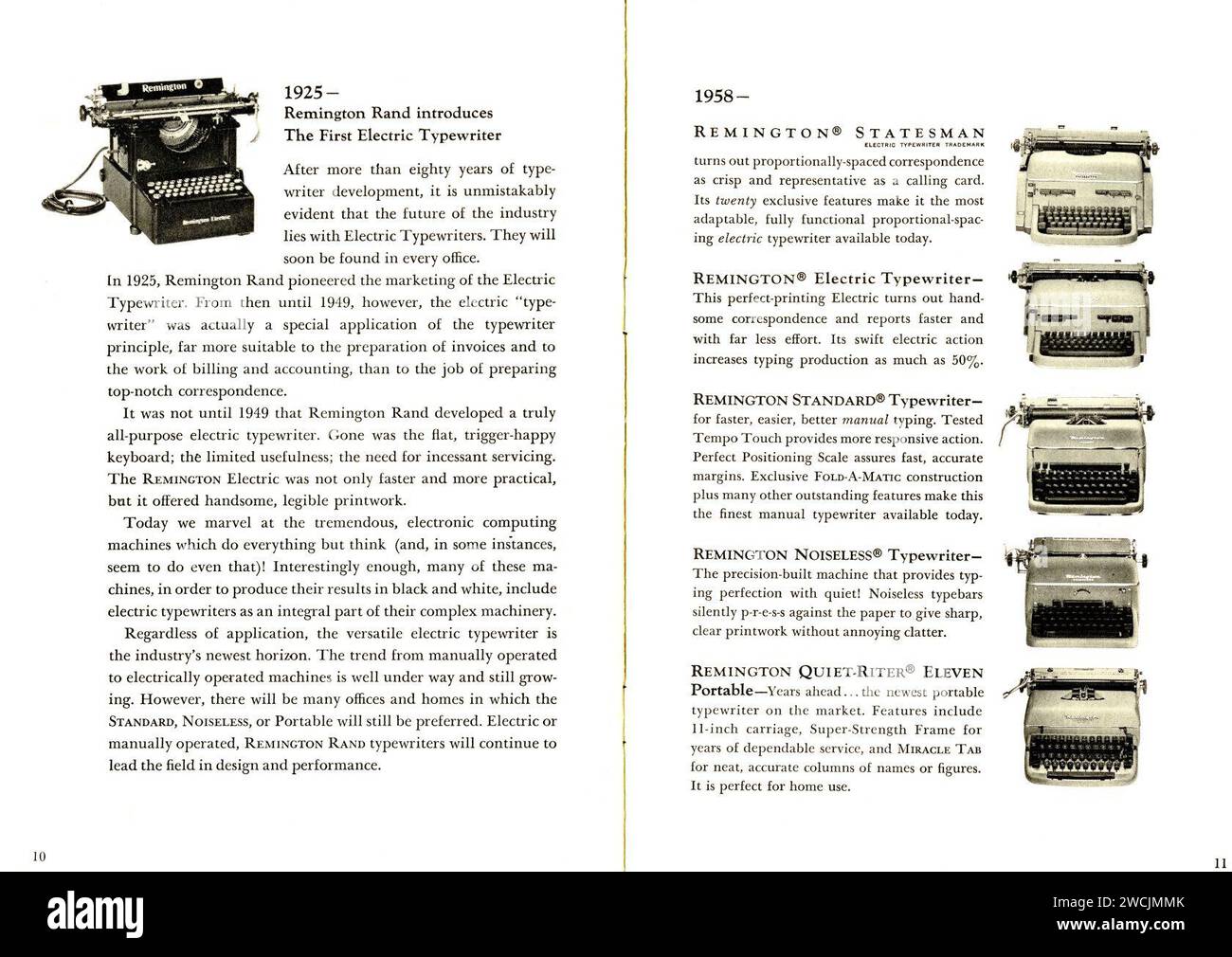 A Brief History of the Typewriter Stock Photo - Alamy