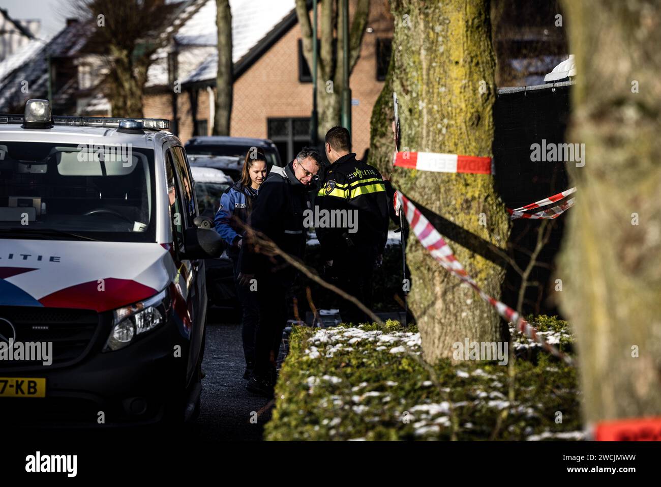 EERSEL - Technical investigation at a home in Eersel, North Brabant ...