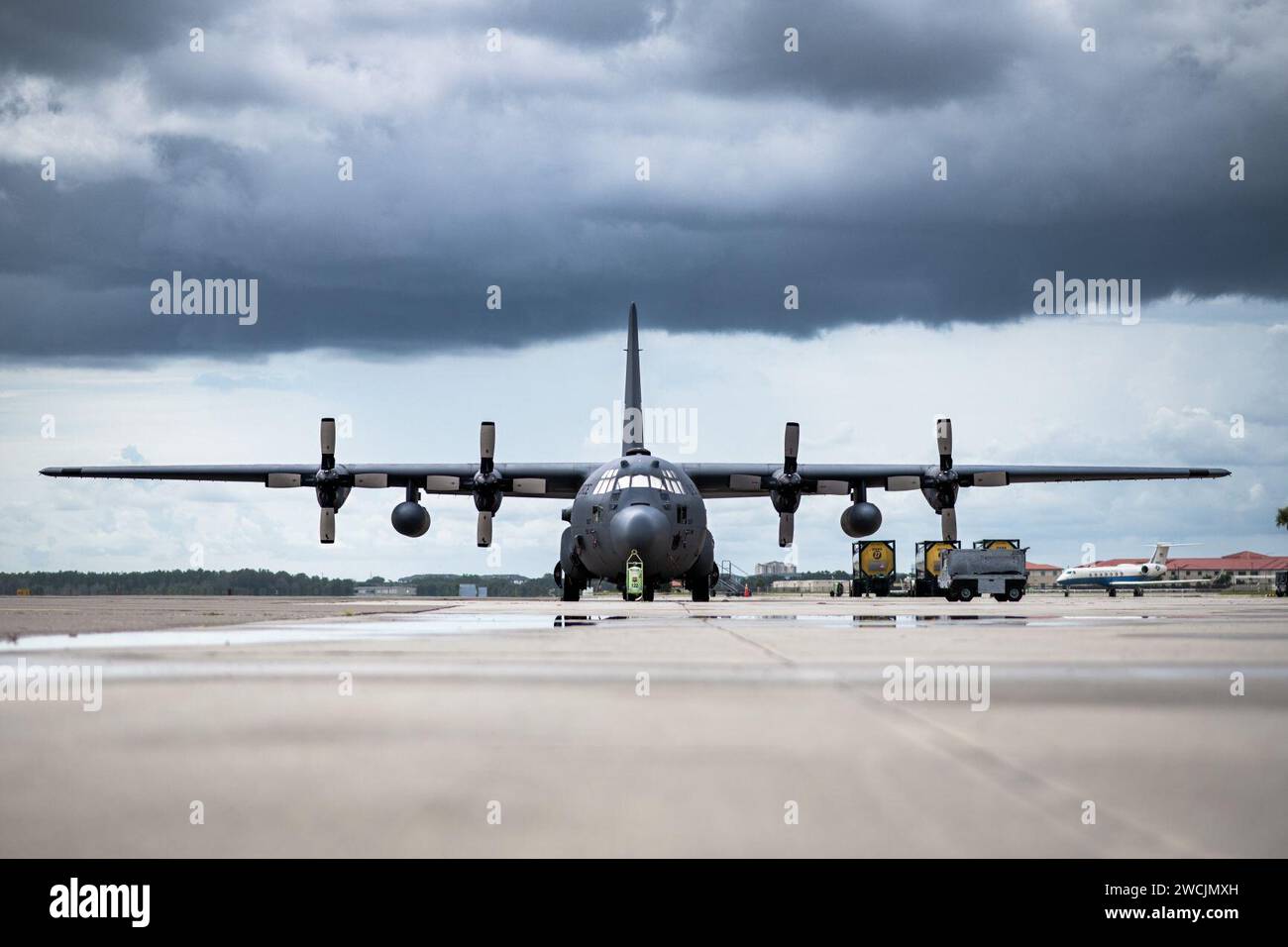 A C-130 Hercules assigned to the 910th Airlift Wing at MacDill Air ...
