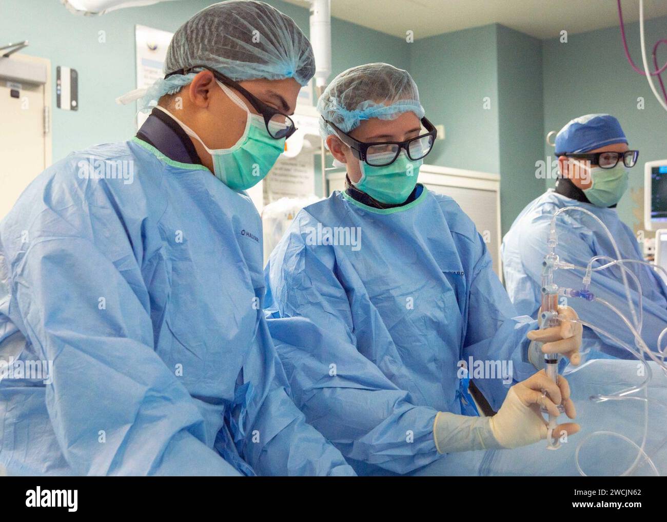 A cardiac catheterization procedure in the Naval Medical Center San ...
