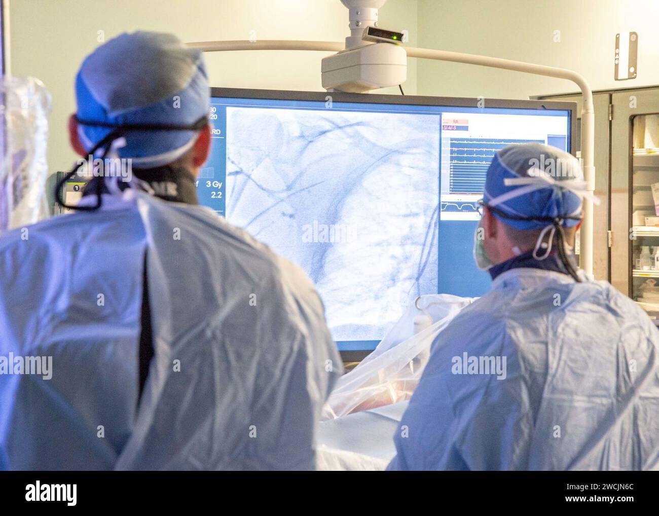 A cardiac catheterization procedure in the Naval Medical Center San ...