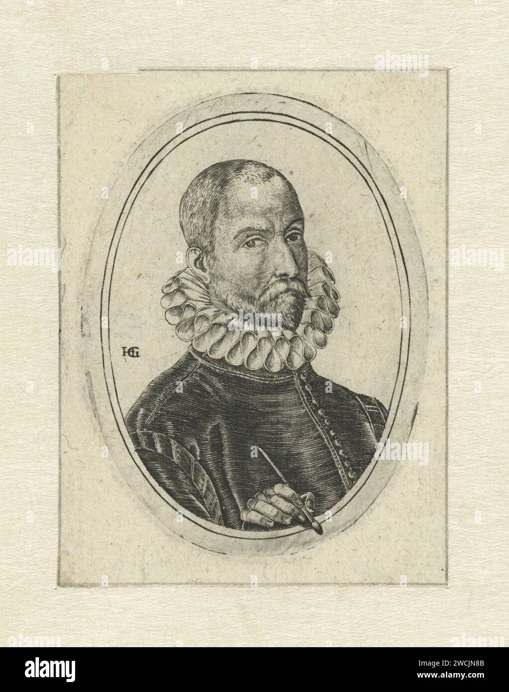 Portrait of Johannes Stradanus (Jan van der Straet), Hendrick Goltzius ...