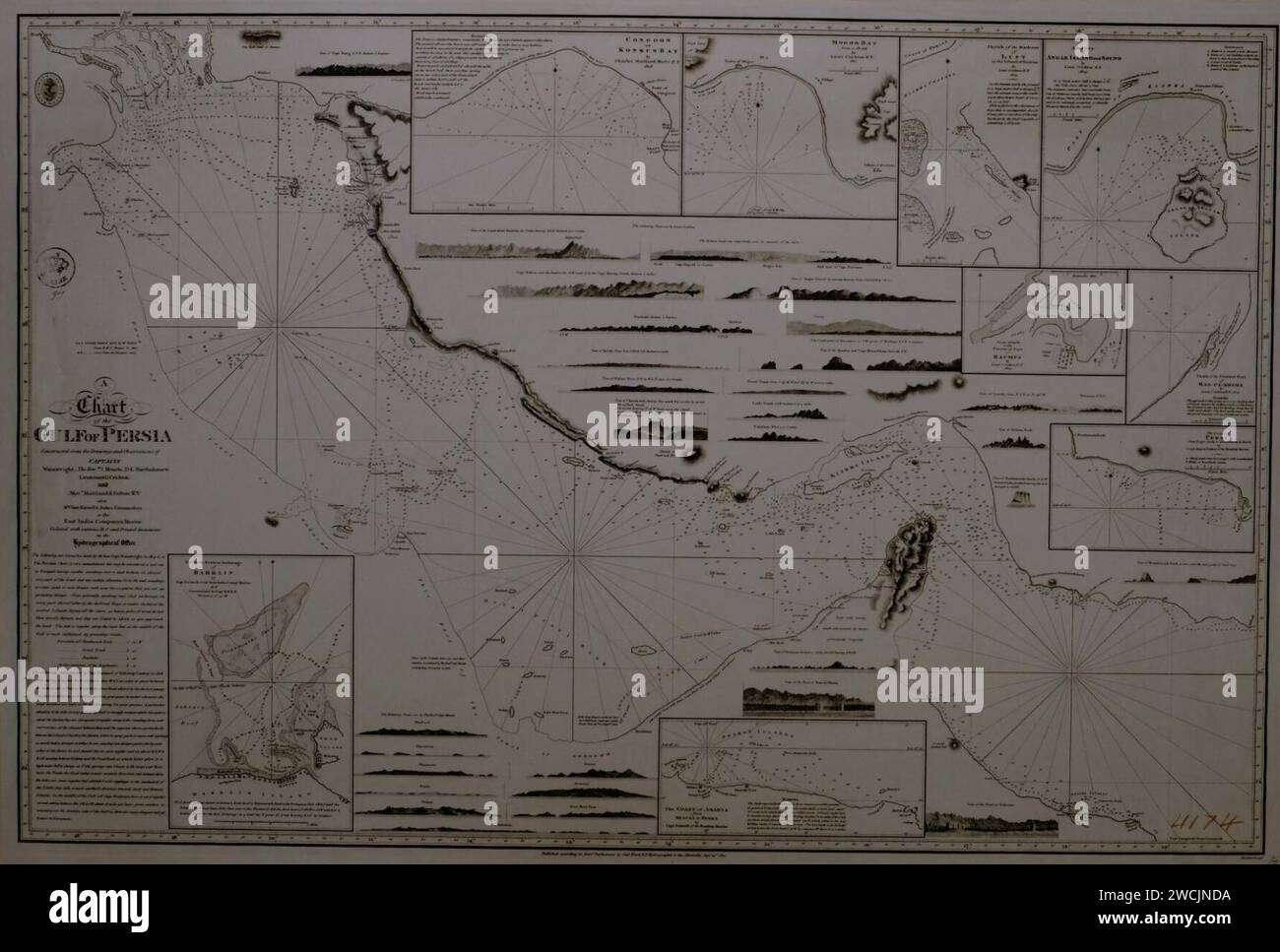 A Chart of the Gulf of Persia, 1820 DSCF0065 Stock Photo - Alamy