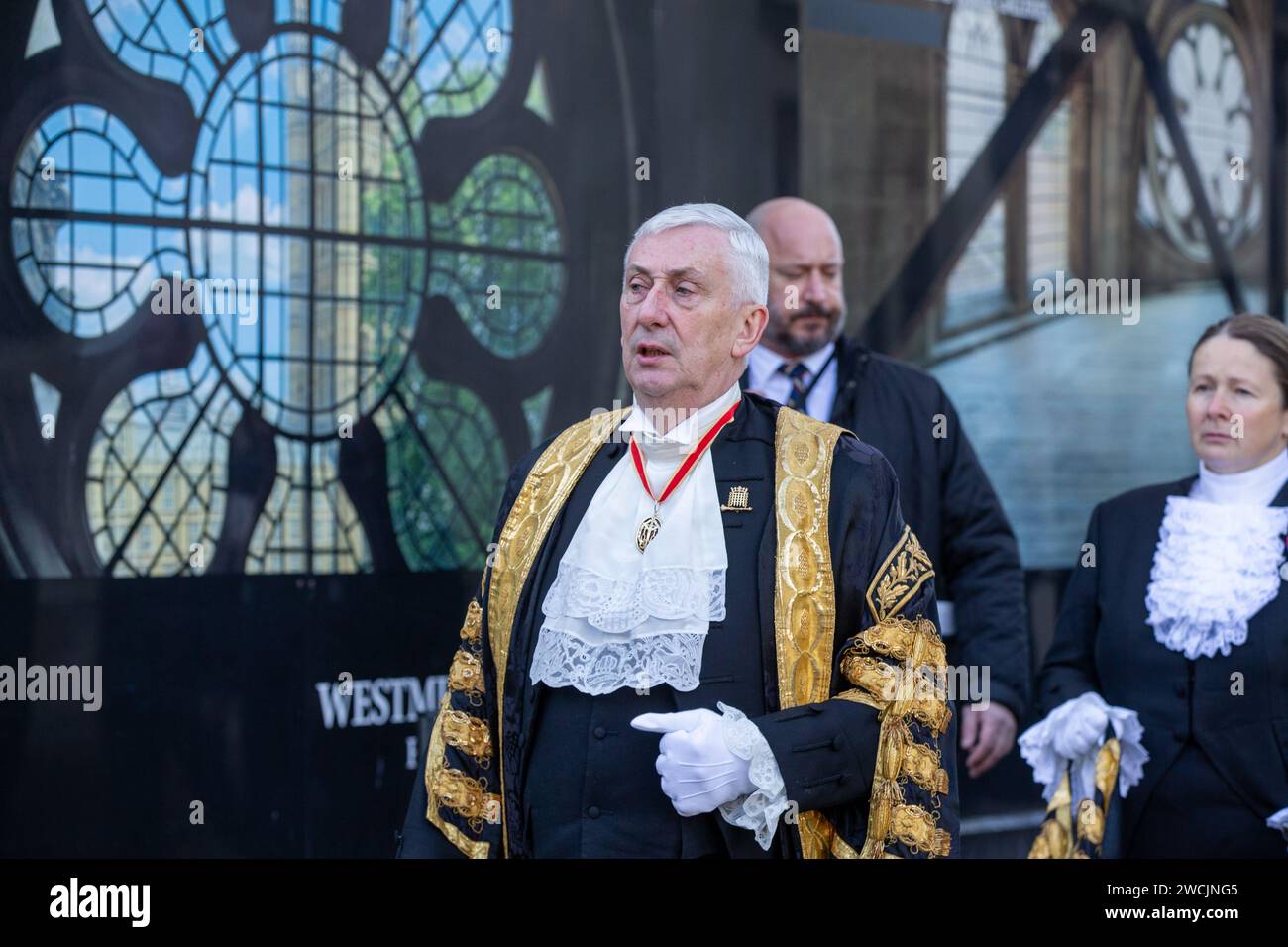 London.uk,16th Jan 2024 Sir Lindsay Hoyle the current Speaker of the House of Commons, and his ...