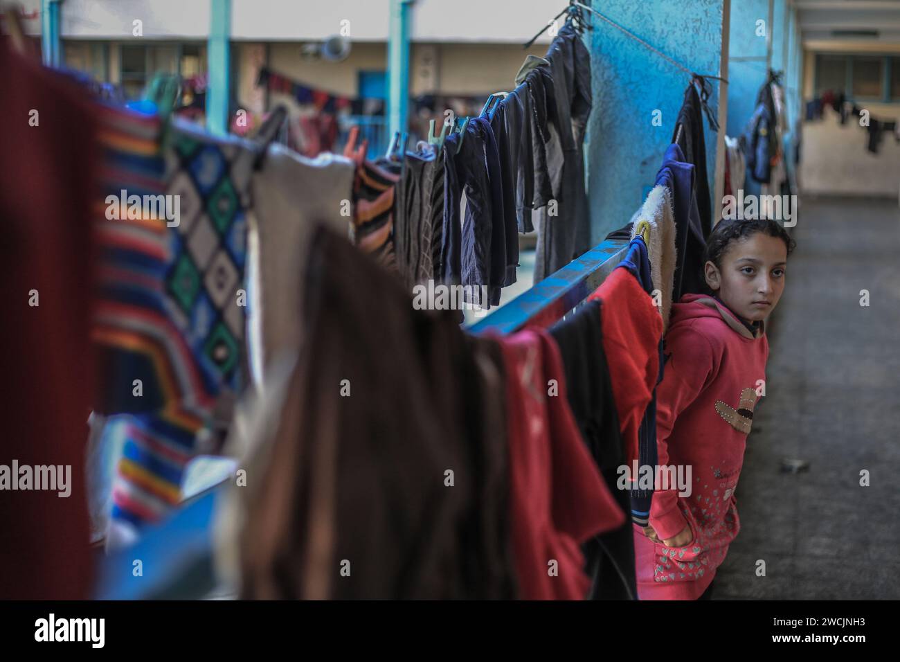 Gaza, Palestinian Territories. 16th Jan, 2024. A displaced Palestinian ...