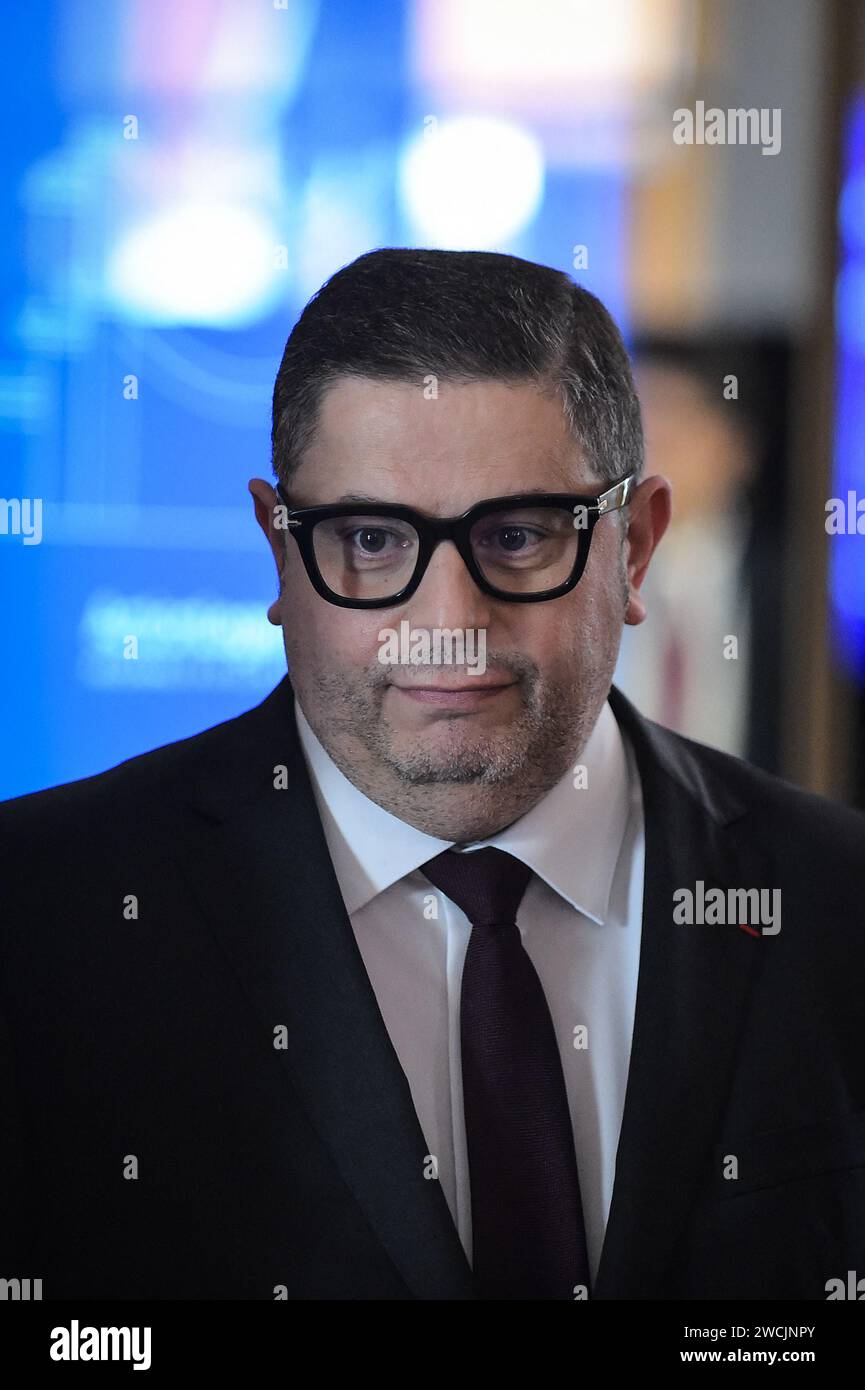 Paris, France. 16th Jan, 2024. President of Action Logement, Bruno ...
