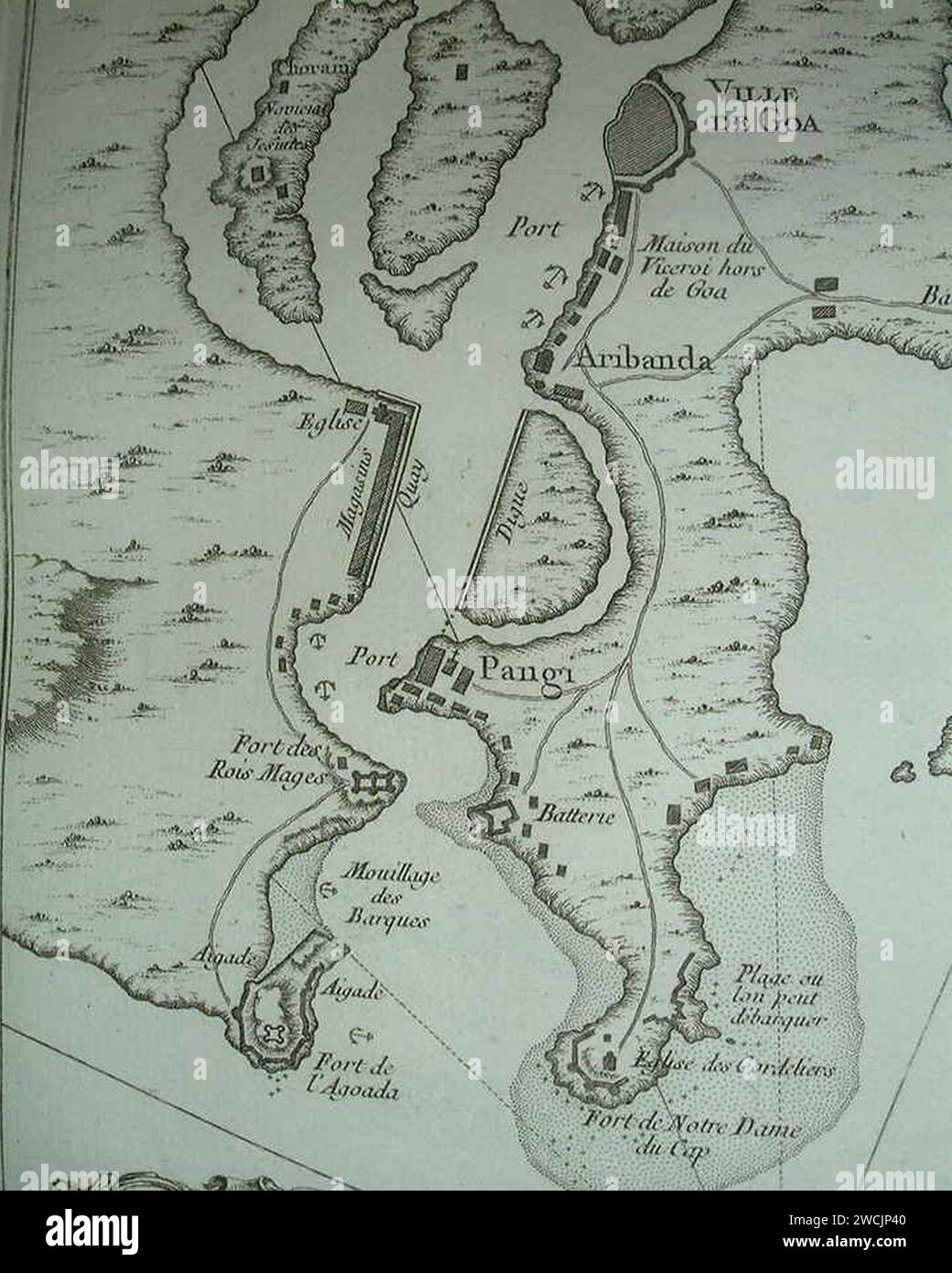 A closer view of his port map Stock Photo - Alamy